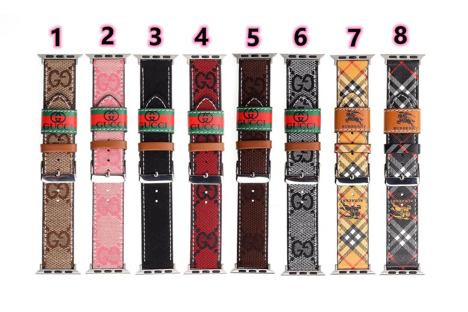 Gucci Apple Watch Band Straps Compatible iWatch Replacement Leather ...